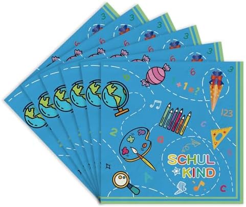 KOBOKO Pack of 20 Napkins School Child 2025 Napkins, Decorative First ...