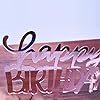 SHAMI Rose gold Happy Birthday Cake Topper Premium quality Acrylic ...