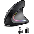 Amazon.com: POJTK Ergonomic Wireless Rechargeable Mouse, Bluetooth+USB A+Type C(3 in 1 ...