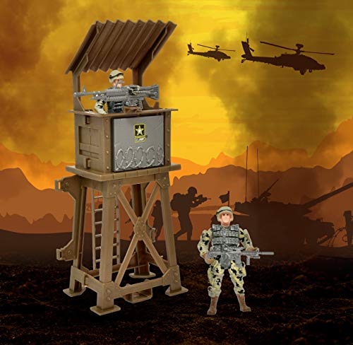 US Army Military Toy Play Set for Boys Watchtower Military Vehicle ...