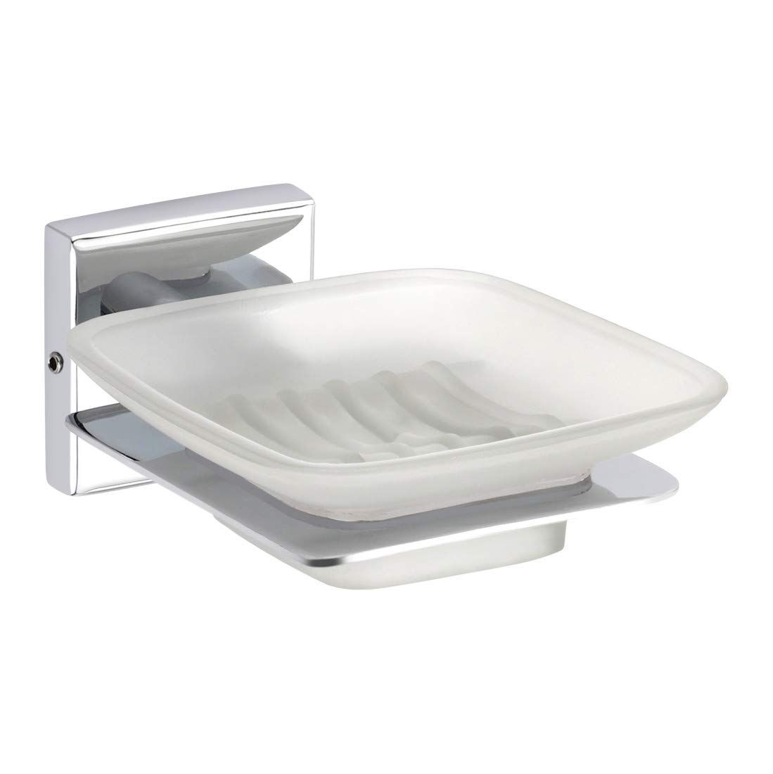 Brocca Stainless Steel Wall Mounted Square Soap Dish with SS Holder ...
