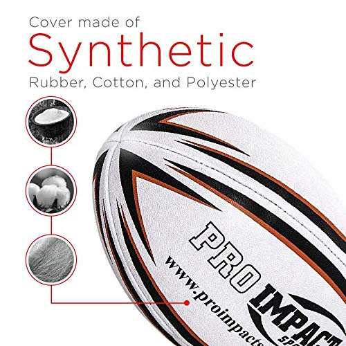Pro Impact Training Rugby Ball - Professional Grade Ball - Ideal Toss ...