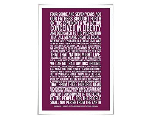 Amazon.com: Abraham Lincoln Presidential Speech Gettysburg Address Art ...