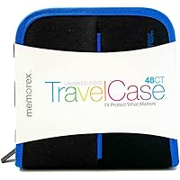 Amazon.com: Memorex CD/DVD Nylon Wallet Black with Blue Piping, 48 ...