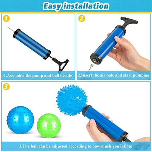 60 Pcs Knobby Balls Bulk 7 Inch 4.72 Inch Sensory Balls Big Bounce ...