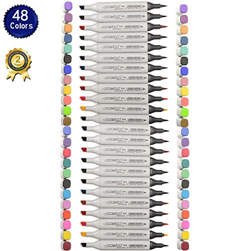 Buy Magicdo 48 Cols Dual Tip Markers Permanent Alcohol Based Markers ...