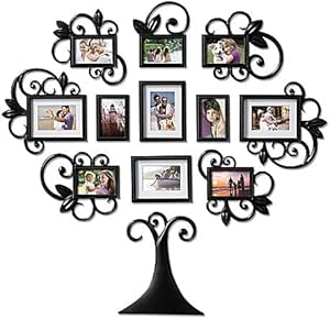 Amazon.com - WallVerbs 12-Piece Scroll Tree Photo Frame Set in Black l ...