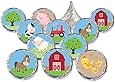 Amazon.com: Barnyard Farm Animals Birthday Party Stickers (324 Count ...