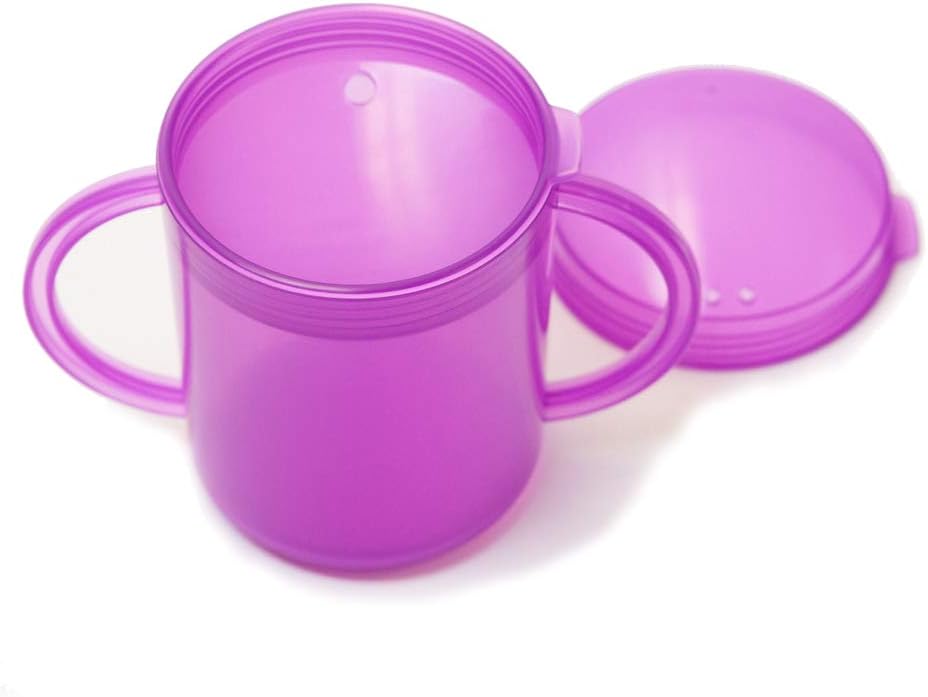 TalkTools Recessed Lid Cup with Handles - 2 Lids Included for Cup or ...