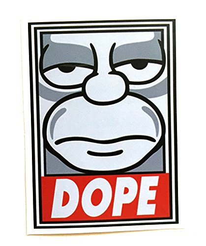 Buy Cute Homer Simpson Dope OBEY Giant Andre Shepard Classic Decal ...