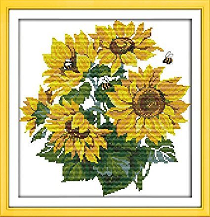 Stamped Cross Stitch Kits Sunflower 11 Count 41cmx42cm