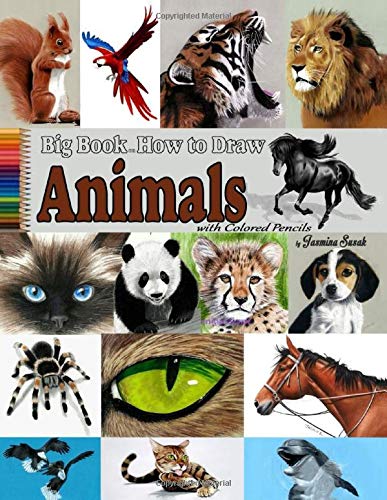 Big Book on How to Draw Animals with Colored Pencils: Drawing tutorials ...