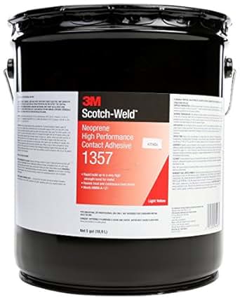 3M(TM) Neoprene High Performance Contact Adhesive 1357 Light Yellow, 5 ...