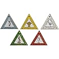 Amazon.com: OES Eastern Star Point Set Triangle Lapel Pin One Inch Gold ...