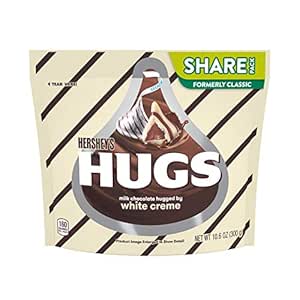Amazon.com : Hershey's, Hugs & Kisses Chocolate Candy Bag, 10.6 oz ...