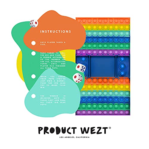 ProductWezt Pop It Game Fidget Toy – Big Sensory Jumbo Rainbow Push ...