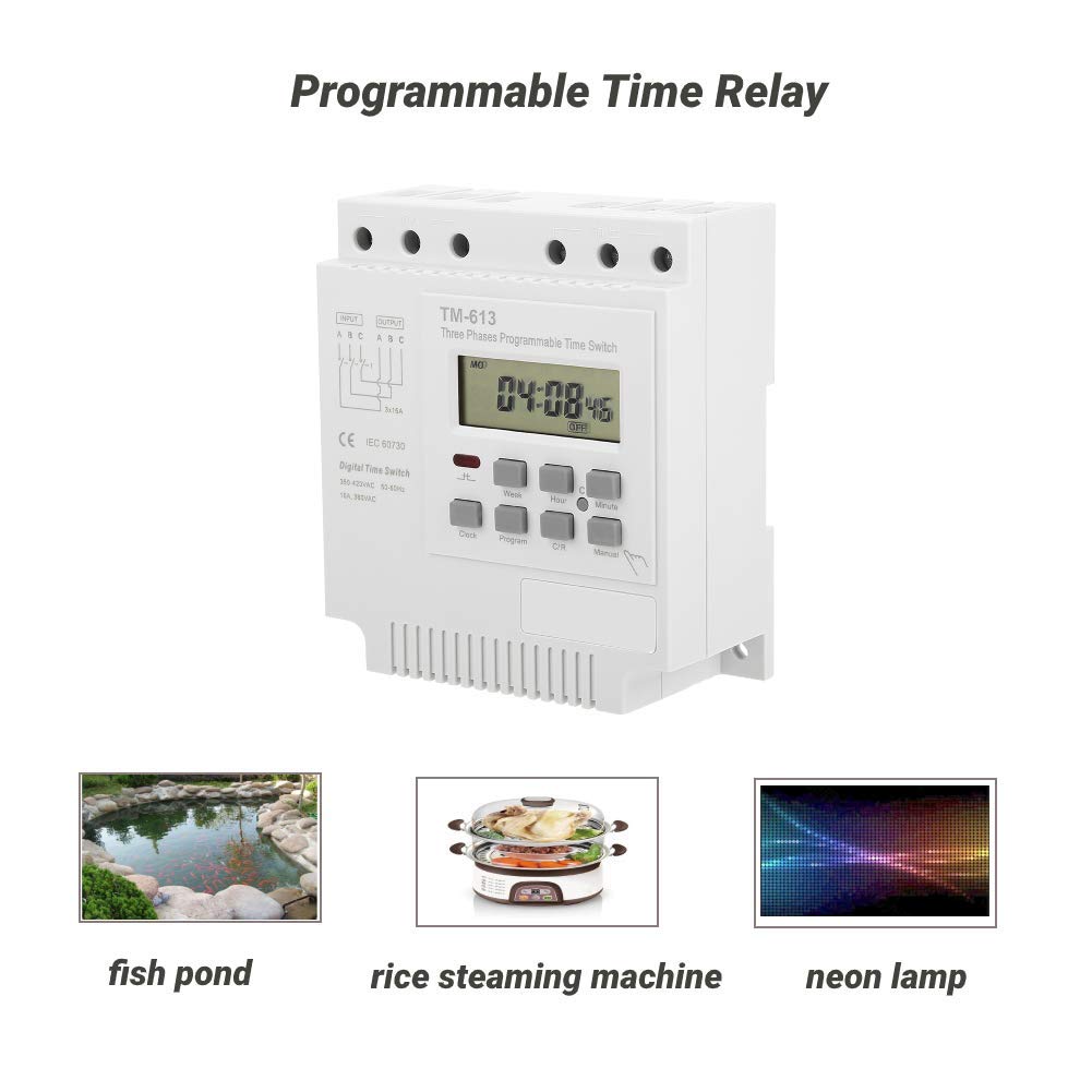 380v Programmable Time Relay Tm 163 50 60hz Mini Power Off Smart Digital Weekly Programmable