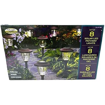 Amazon.com : Naturally Solar 8 Piece LED Solar Pathway Lights Set ...