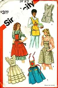 Amazon.com: Simplicity 5725 or 7647 Hostess Apron with or without ...