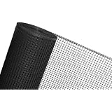 Plastic Garden Fencing 1m x 10m Black 20mm Clematis Netting Mesh ...