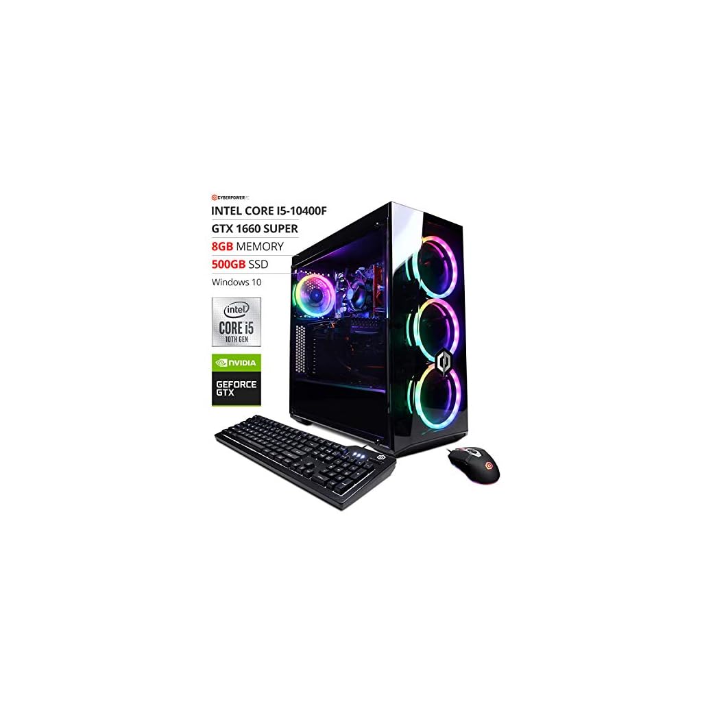 CyberpowerPC Gamer Xtreme VR Gaming PC, Intel i5-10400F 2.9GHz, GeForce ...