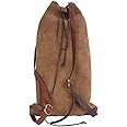 Amazon.com | Medieval Backpack Drawstring Leather Bag for SCA LARP ...