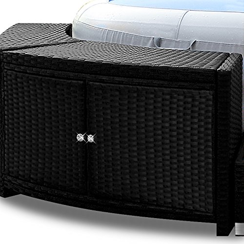 XXL Jacuzzi Whirlpool Umrandung Polyrattan Pool Rahmen Verkleidung ...