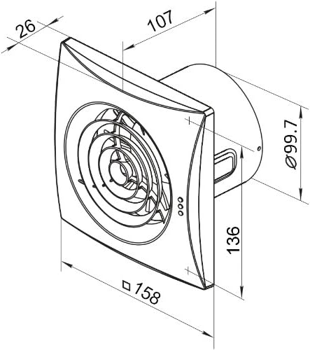 Extractor Fan Quiet 100mm, with Ball-Bearing Motor and Motion Detector ...