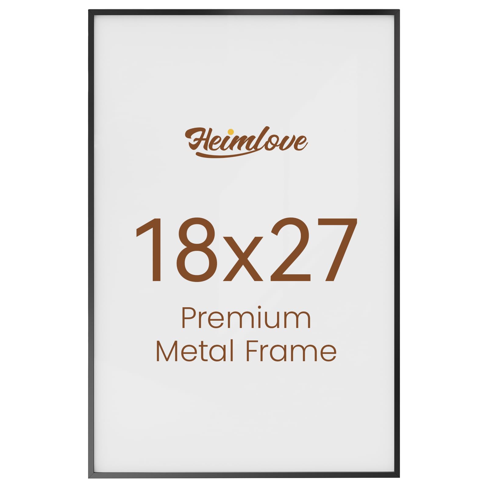 Heimlove 18x27 Metal Picture Frame,Black Aluminum Wall Gallery Poster ...