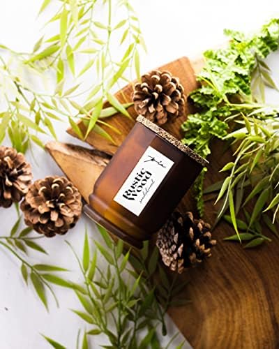 Pia Rustic Wood Scented Candle Sandalwood scent 100% Soy wax | Relax ...