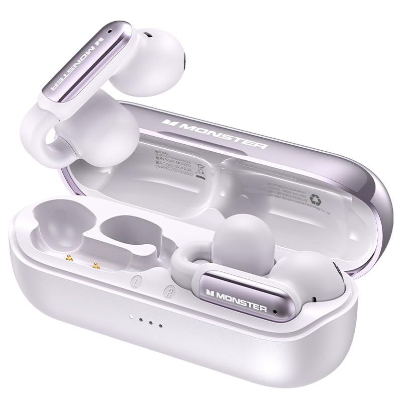 Monster Open AC601 Wireless Earbuds - Clip-On Comfort Bluetooth 5.4 ...