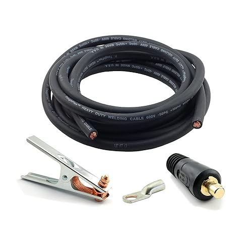 WeldingCity 50-ft 2-AWG USA-made Heavy Duty Welding Cable with Work ...