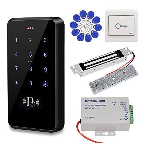 LIBO IP68 Waterproof RFID Card Door Access Control System Kit Outdoor Use Keypad, DC12V Power ...
