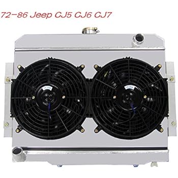 Amazon.com: ALLOYWORKS 3 Row Aluminum Radiator & Shroud + 12"Fans for ...