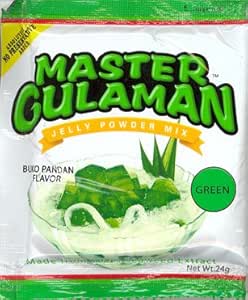 Amazon.com : 12-packs Master Gulaman Jelly Powder Mix, Buko Pandan ...
