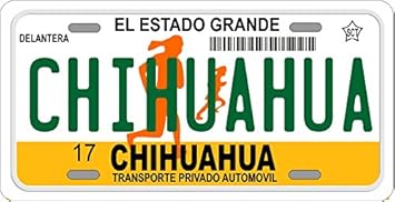 Amazon.com: Chihuahua Mexico Placas License Plate: Car Electronics