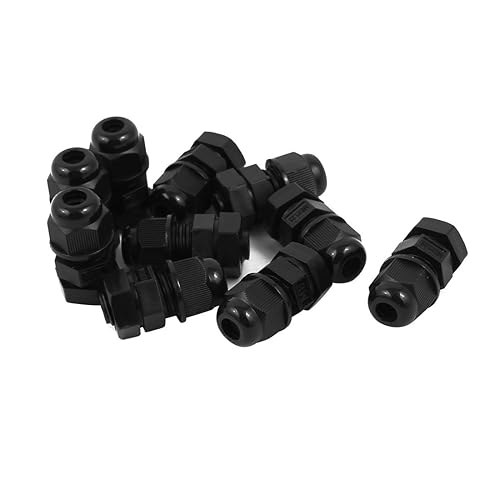 uxcell Black M8 Water Resistance Cable Gland Fixing Connector Joints ...