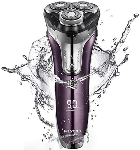 FLYCO Electric Razor for Men, Cordless USB Rechargeable, 100% Waterproof, Wet and Dry, 3 Heads ...