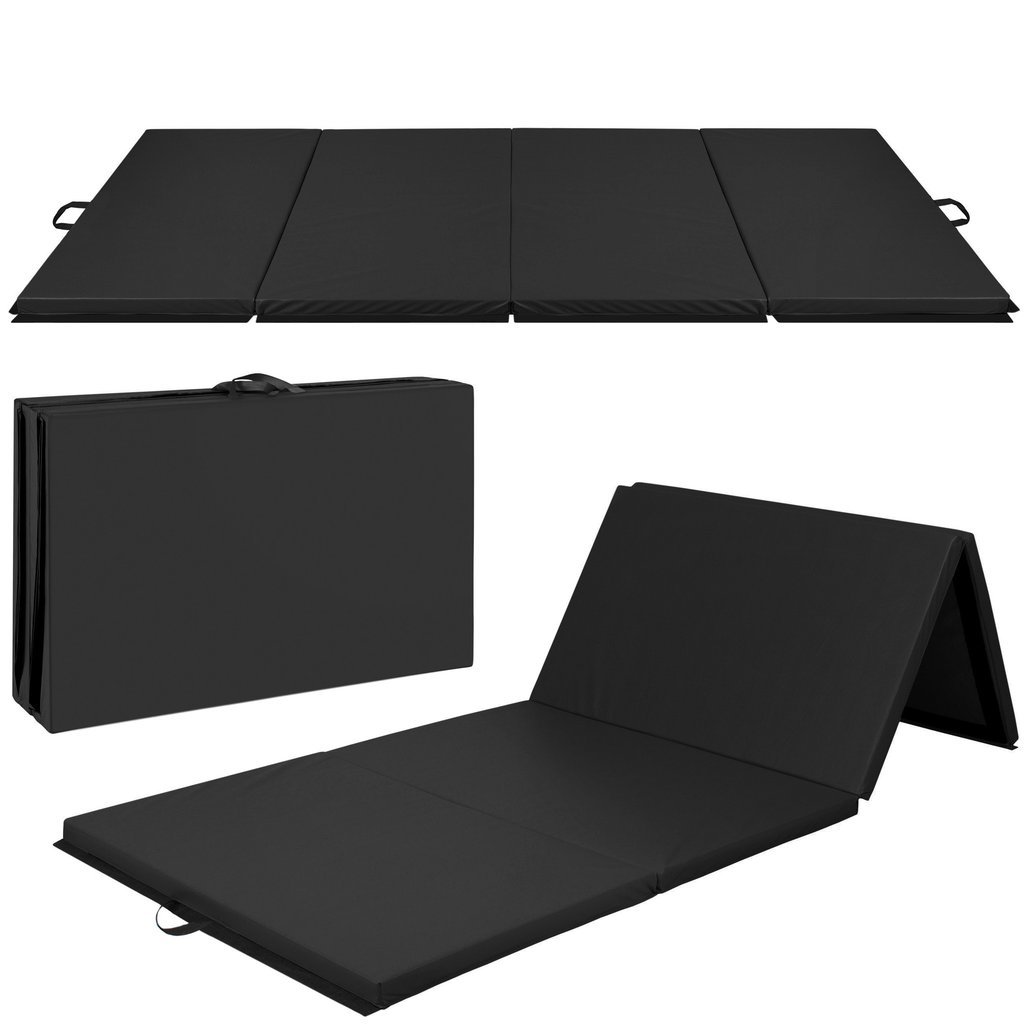 4'x10'x2" Gymnastics Gym Folding Exercise Aerobics Mats Black ...
