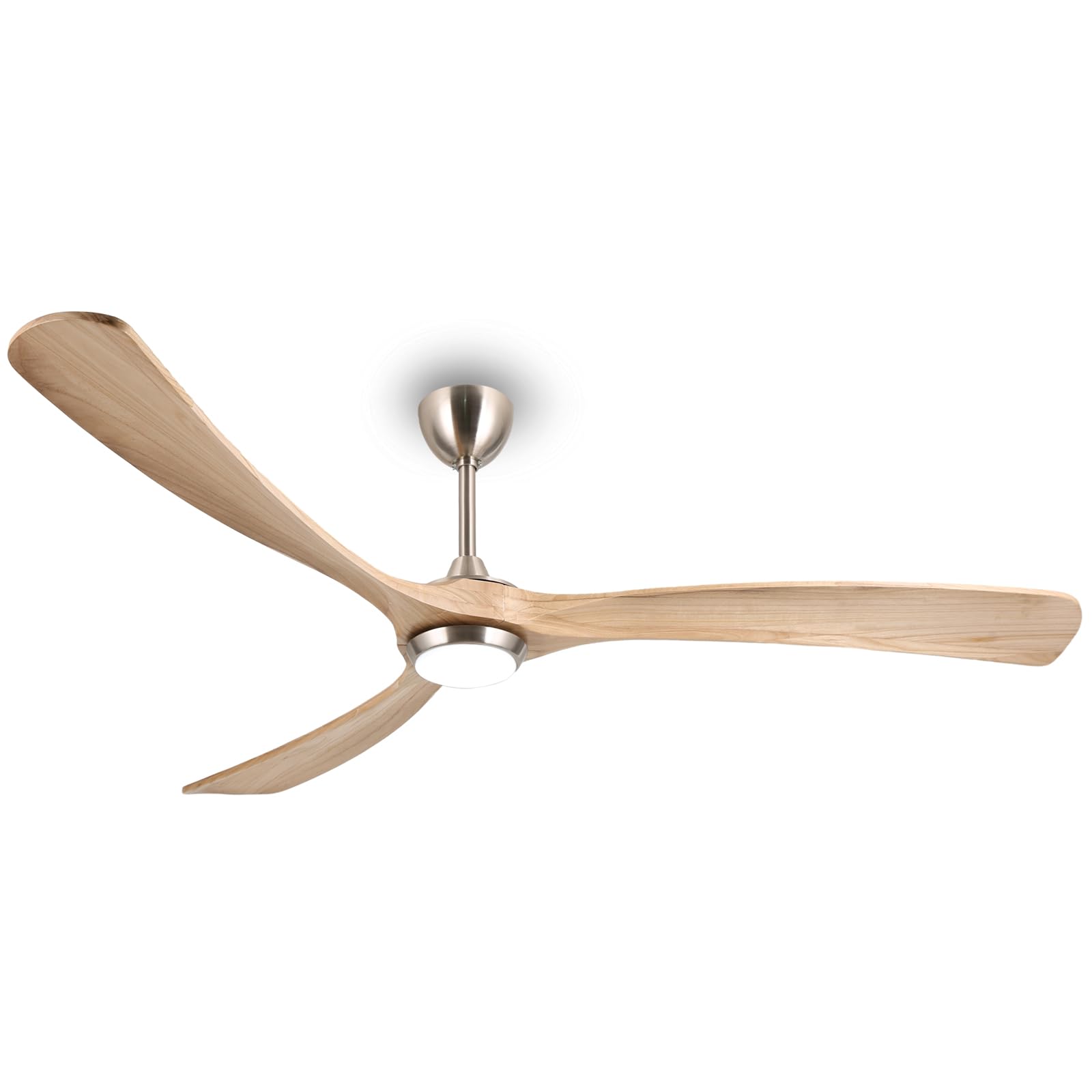 Ovlaim 72 Inch Large Smart Ceiling Fan with Light, Quiet DC Motor Wood ...