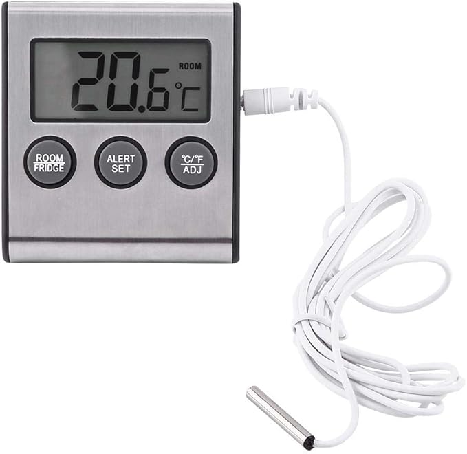 Digital Freezer Fridge Thermometer with Magnet Stander and Key Hole ...
