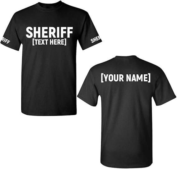 Amazon.com: Custom Sheriff T Shirt - Law Enforcement Officer Tshirts ...