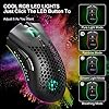 AAJO Wireless Gaming Mouse, USB Mouse Gaming with Honeycomb Shell, RGB ...