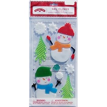 Amazon.com: Christmas Winter Gel Window Clings - Snowmen - 21 Piece ...