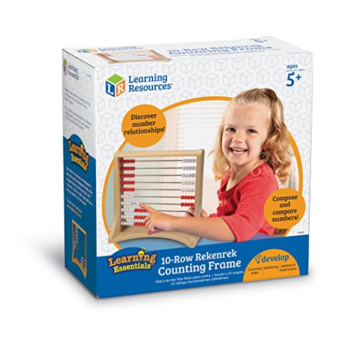Learning Resources 10-Row Rekenrek Counting Frame, Abacus for Kids ...