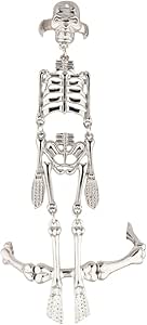 Amazon.com: Lux Accessories Skeleton Bones Stretch Bracelet Slave Chain ...