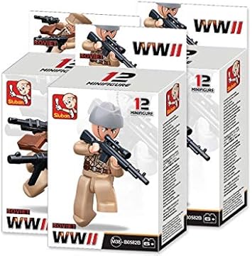 SLUBAN SOVIET WWII 12 Minifigures : M38-B0582: Amazon.fr: Jeux et Jouets