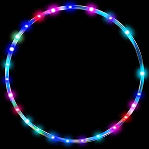 Amazon.com: 24in LED Hoop Dance Exercise Light Up Hoop for Kids ...