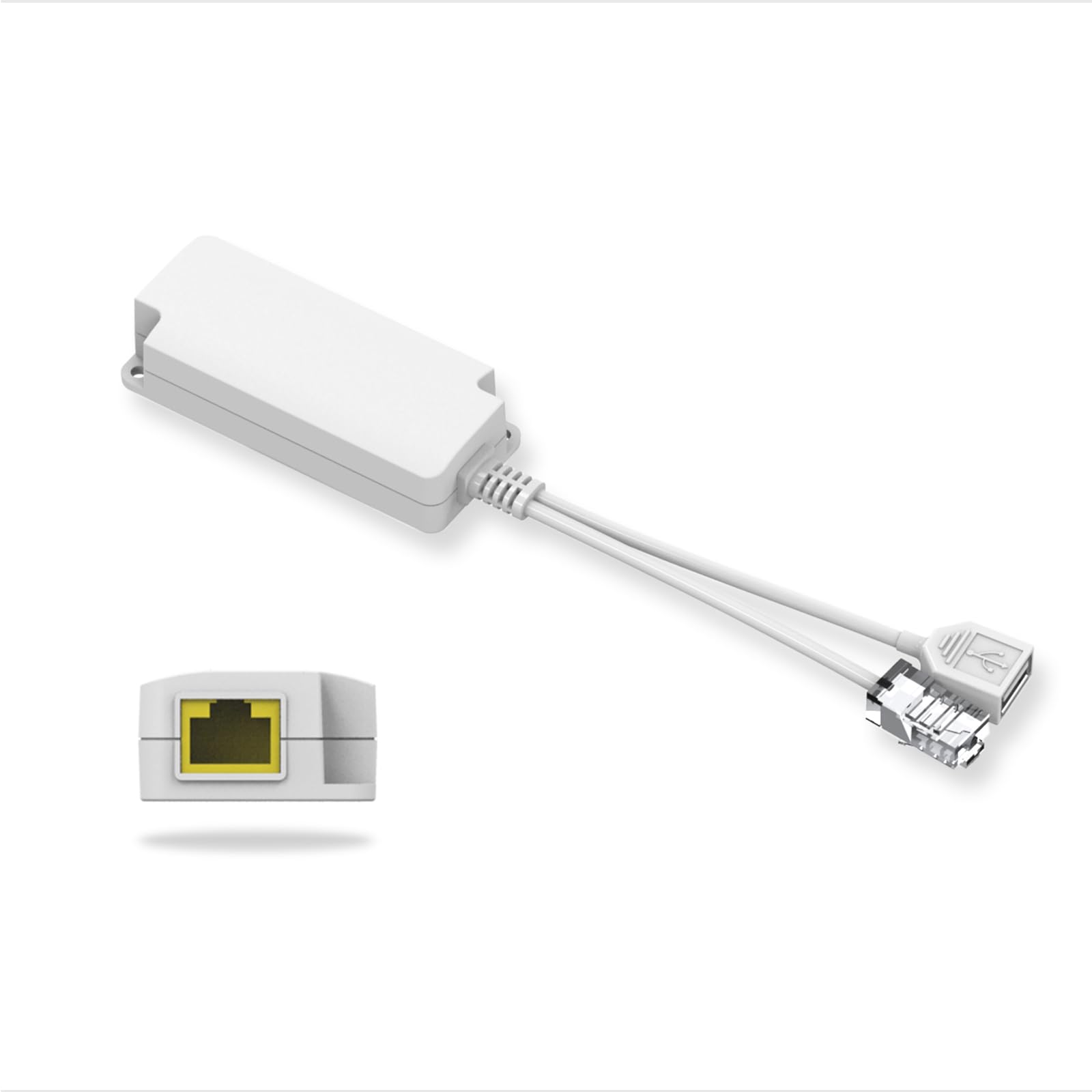PoE Splitter 5V2.5A PoE to USB Type A Female Port, IEEE 802.3af ...