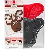 Amazon.com: Wilton Cake Pan: Rudy Rudolph Reindeer Christmas Holiday ...